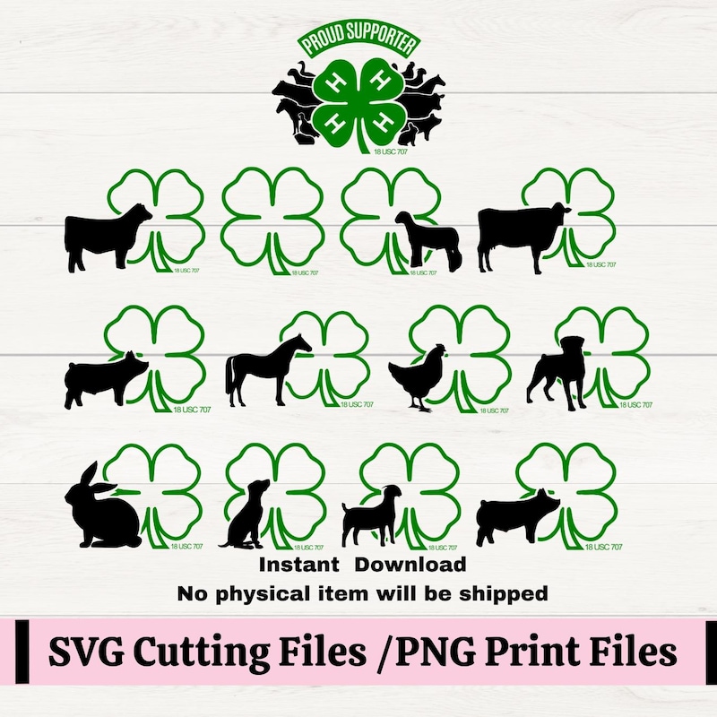 4h Svg - Etsy
