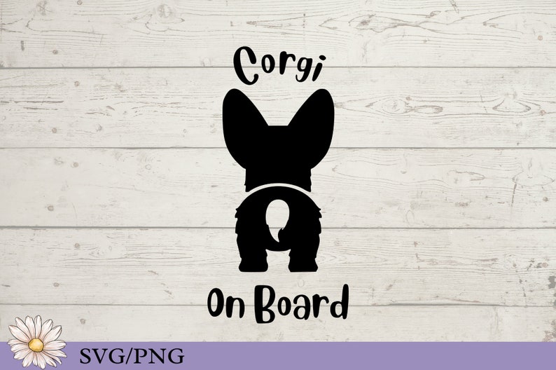 Corgi on Board SVG/PNG for Car Decal Gift for Corgi Lover - Etsy