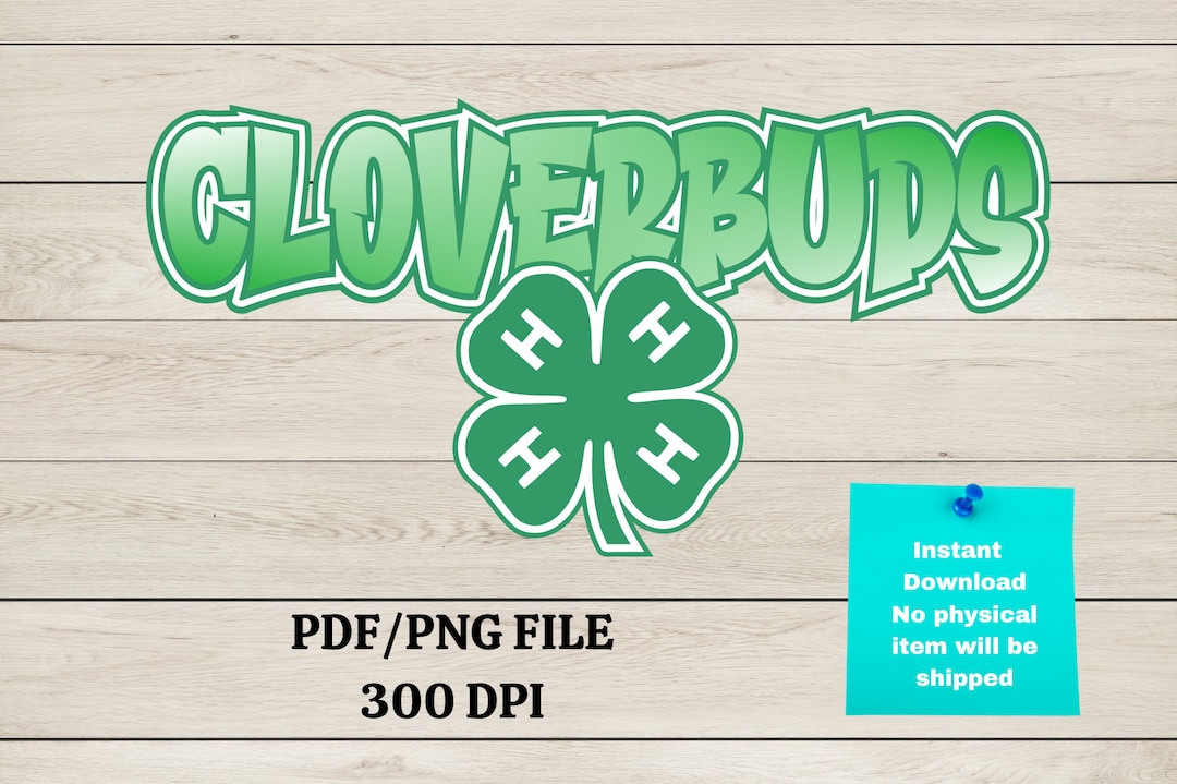 4H Cloverbuds PNG for T-shirts, 4H Clover PNG for Sublimation, 4H Club ...