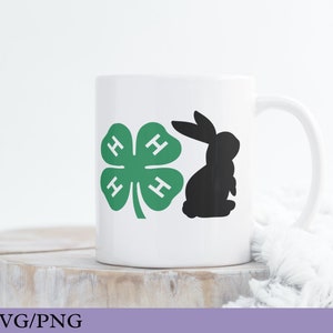 4H Clover SVG for Decals, 4H Rabbit Showmanship Svg for T-shirt, 4H ...