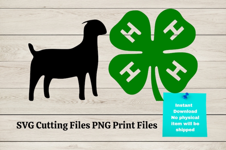 4H Clover SVG for Decals 4H Goat Showmanship Svg for T-shirt - Etsy