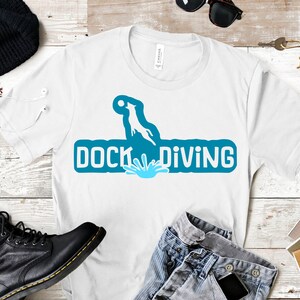 Dog Dock Diving SVG for Vinyl Decal, Dock Dog PNG for Sublimation for T ...