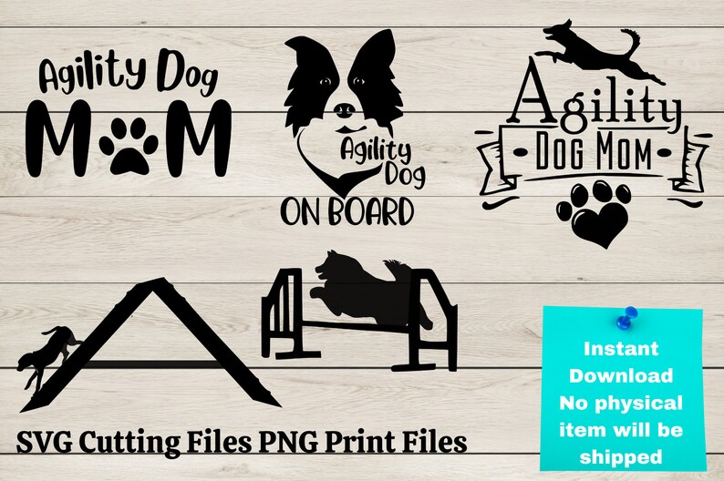 Agility Dog SVG/PNG Bundle 14 Agility Svg's for Vinyl Car - Etsy