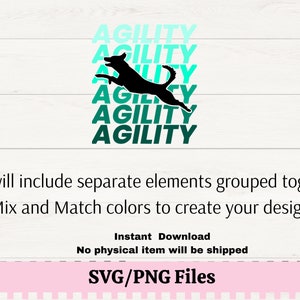 Agility Dog SVG, Agility Dog T-shirt Design, PNG for Sublimation - Etsy