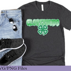 4H Cloverbuds PNG for T-shirts, 4H Clover PNG for Sublimation, 4H Club ...