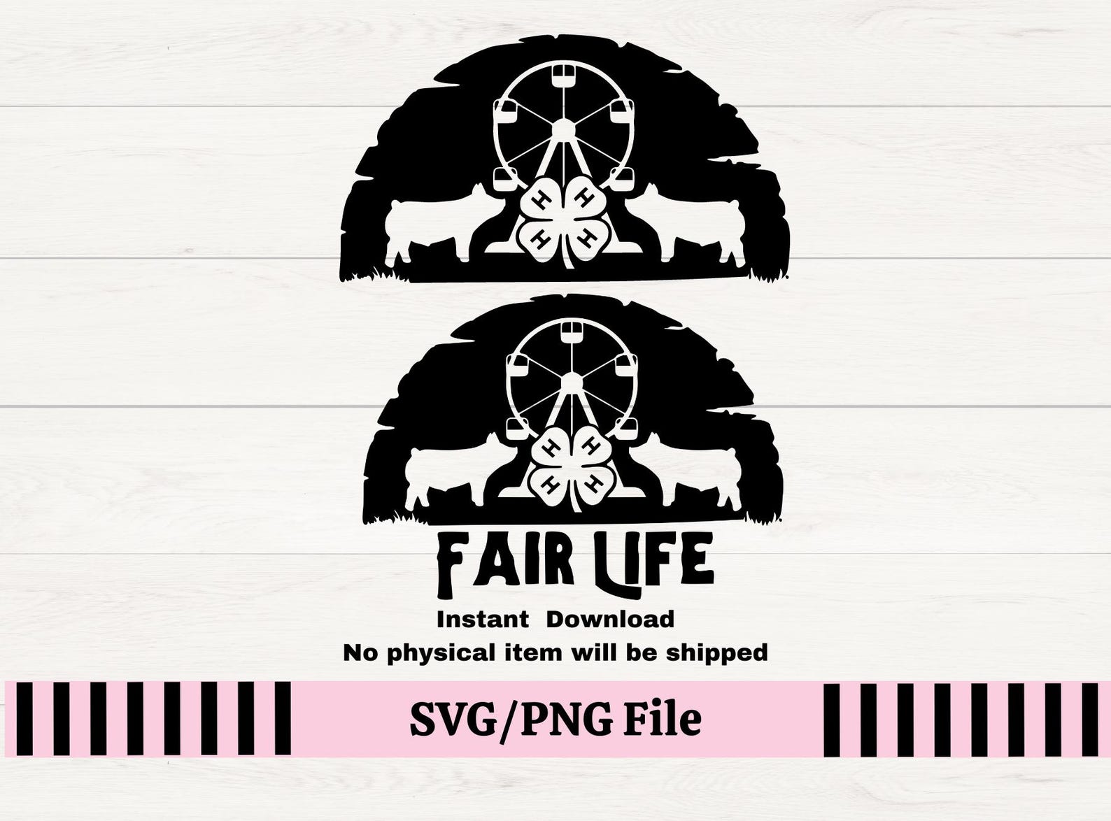 4H Fair Life Showing Pigs SVG/PNG, County Fair Livestock Clipart, Pig ...