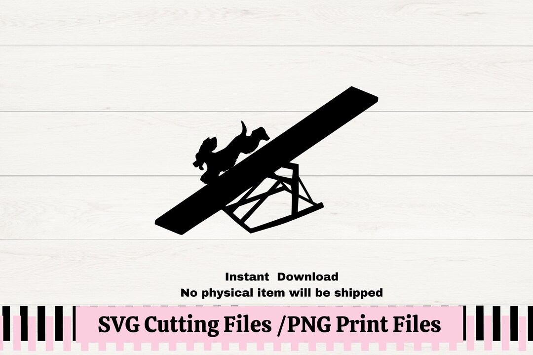 Agility Dog SVG, Cocker Spaniel on Teeter PNG, Agility Equipment ...