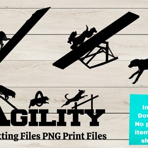 Agility Dog SVG/PNG Bundle, 14 Agility Svg's for Vinyl Car Decal ...
