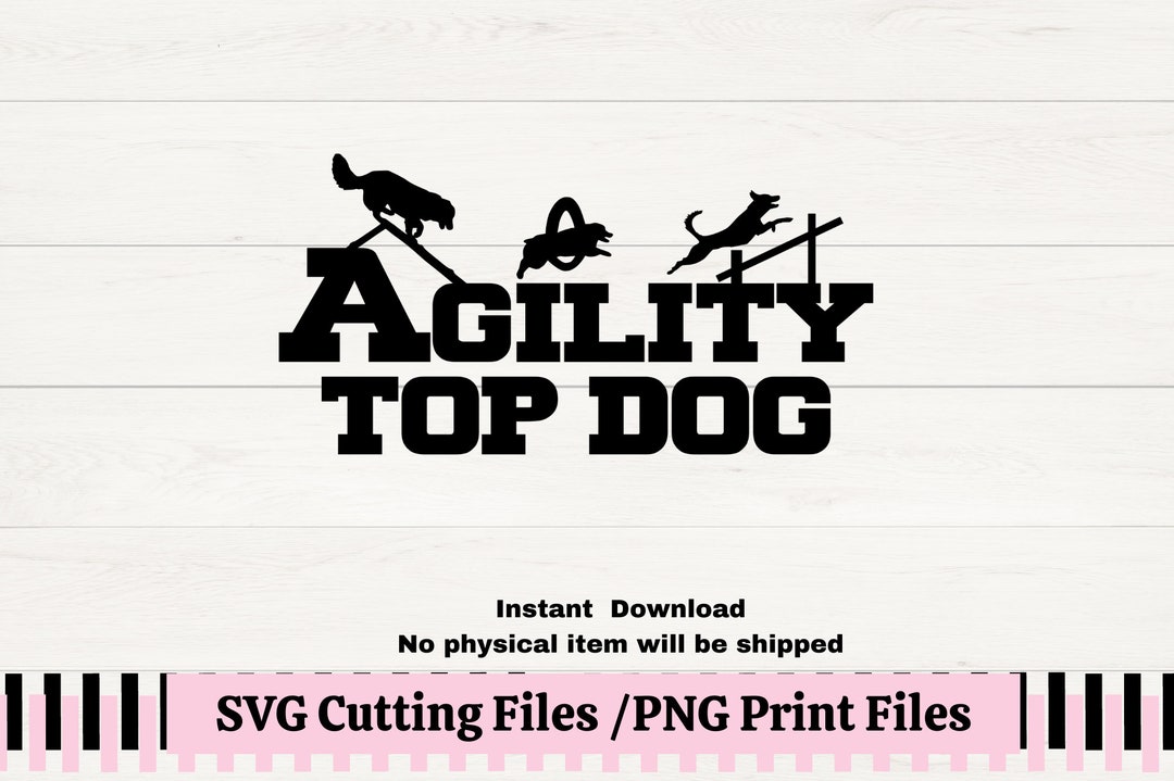 Agility Dog SVG for Vinyl Car Decals, Gift for Agility Dog Lover Png ...