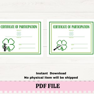 Printable 4-H Year End Project Certificates, Printable 4H Participation ...
