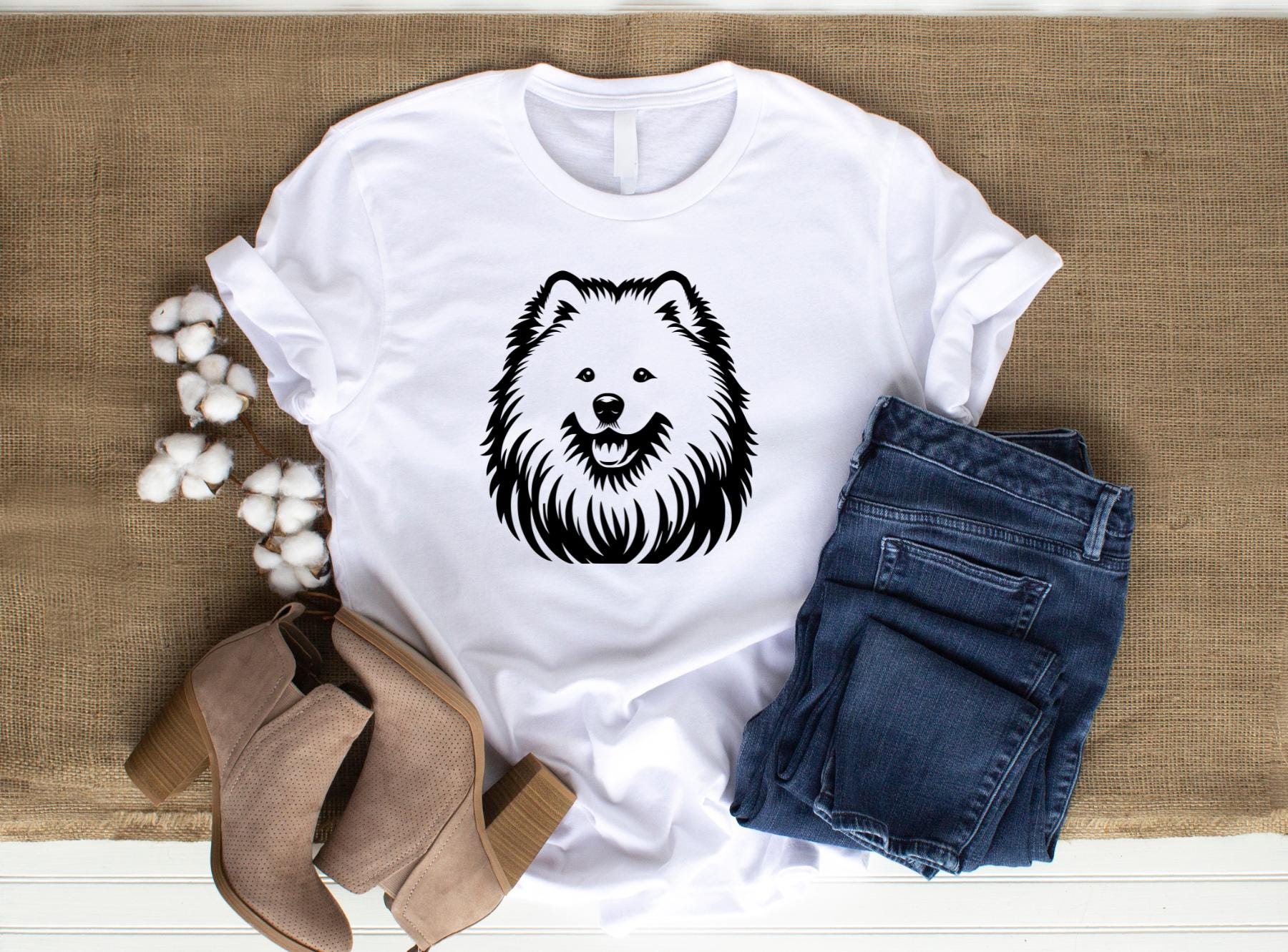 Samoyed Agility Dog SVG for Cutting Machines, Samoyed PNG for ...