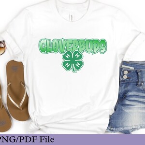 4H Cloverbuds PNG for T-shirts, 4H Clover PNG for Sublimation, 4H Club ...