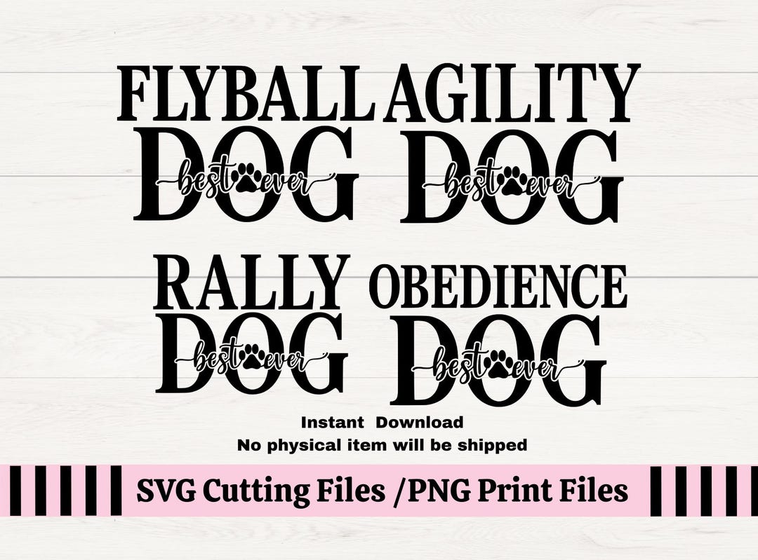 Dog Sports SVG Bundle | Flyball, Agility, Rally, Obedience (digital ...