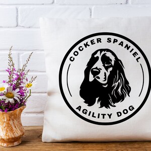 Cocker Spaniel Agility Dog Silhouette SVG, Gift for Dog Trainer PNG ...