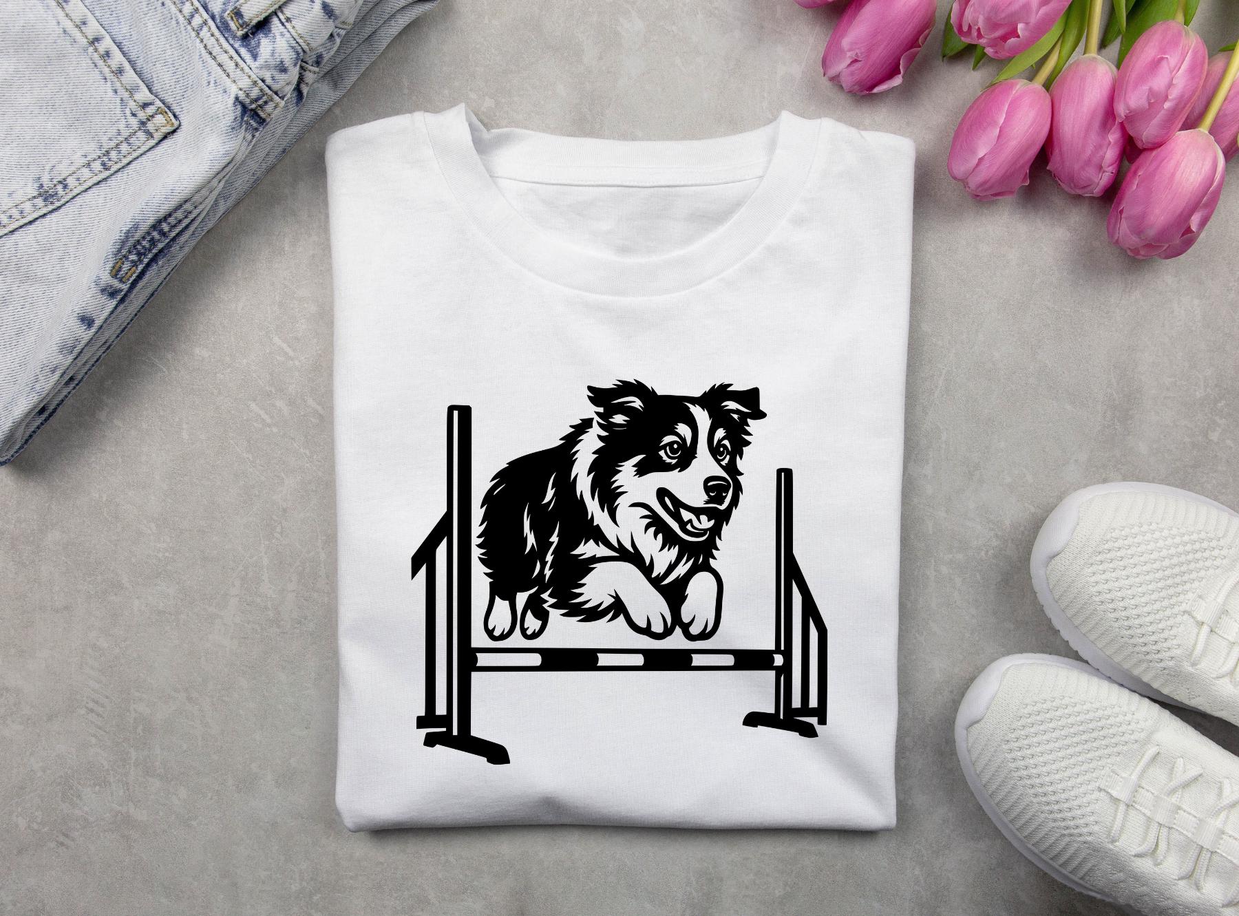 Aussie Agility Dog SVG for Vinyl Decals, Australian Shepherd Agility ...