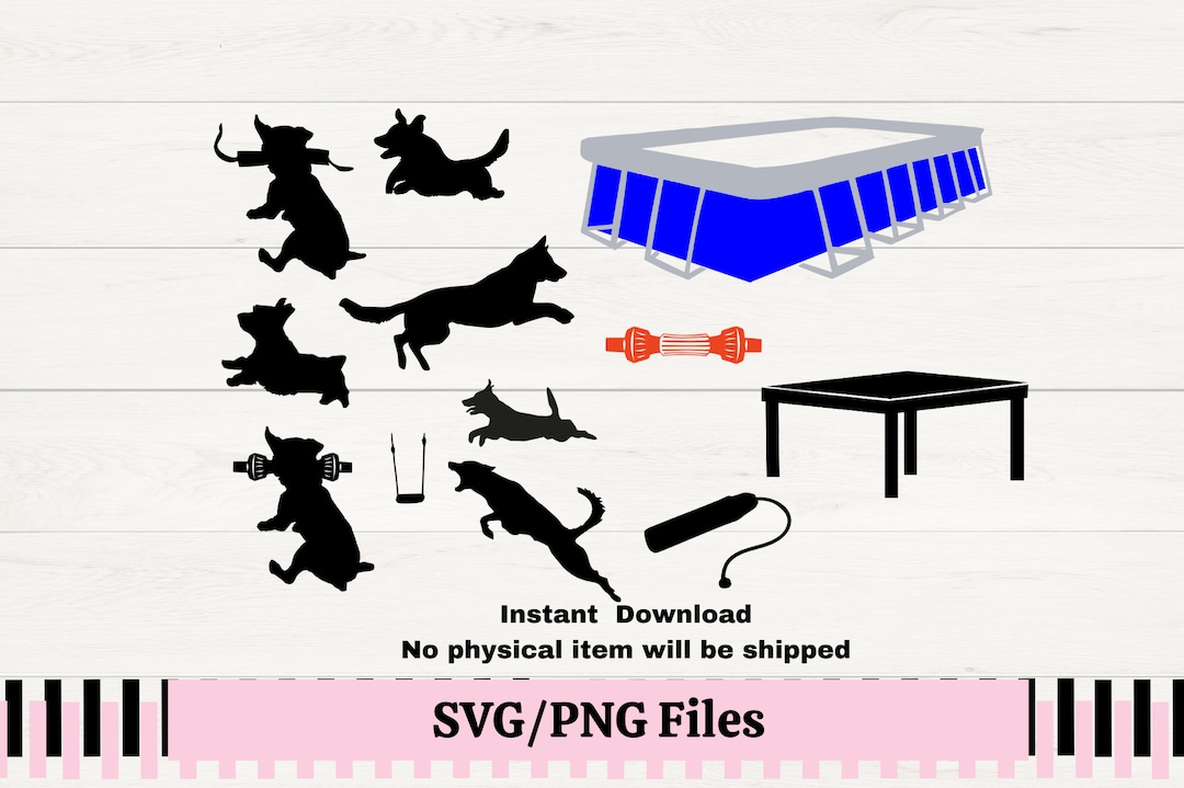 Make Your Own Dog Dock Diving SVG File, Dog Sports Lover PNG for ...