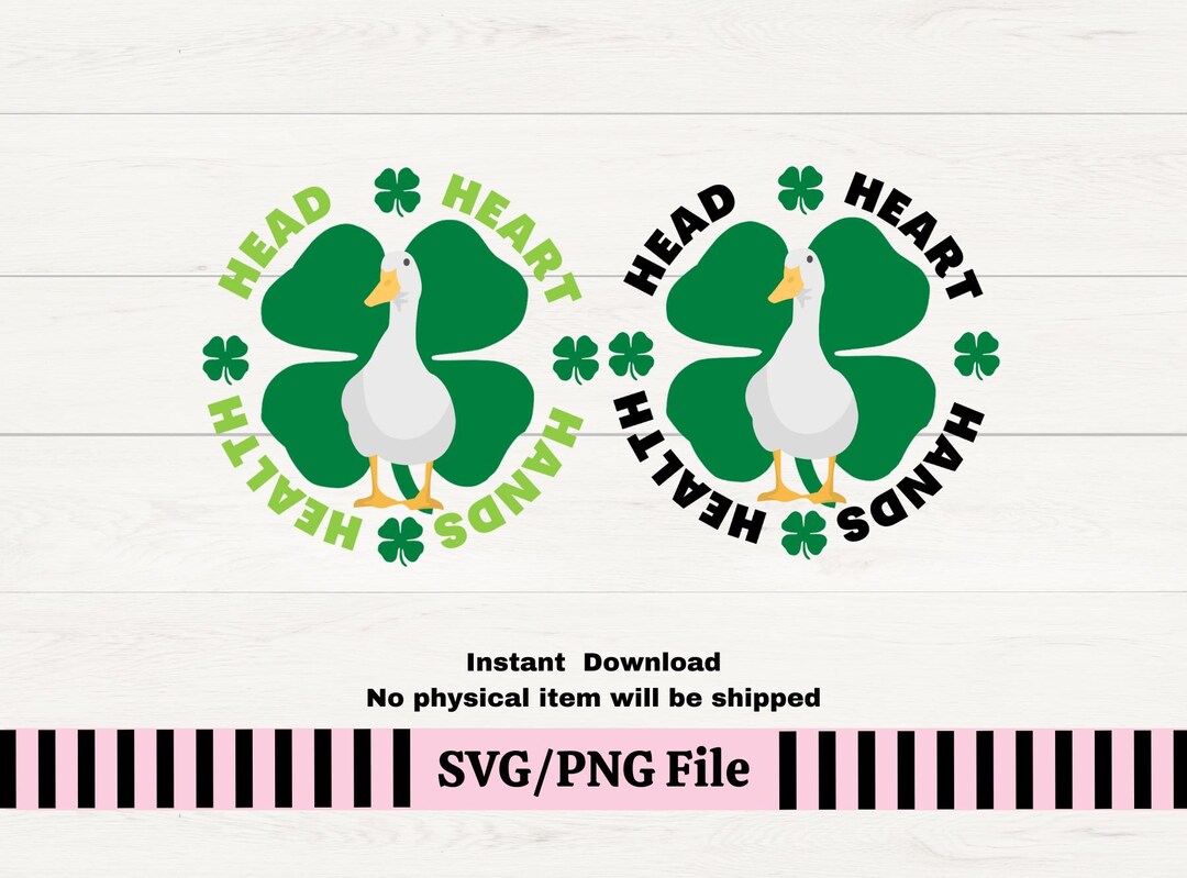 4H Clover Duck PNG, Duck PNG for 4H T-shirt, 4H Clover Duck Print for ...