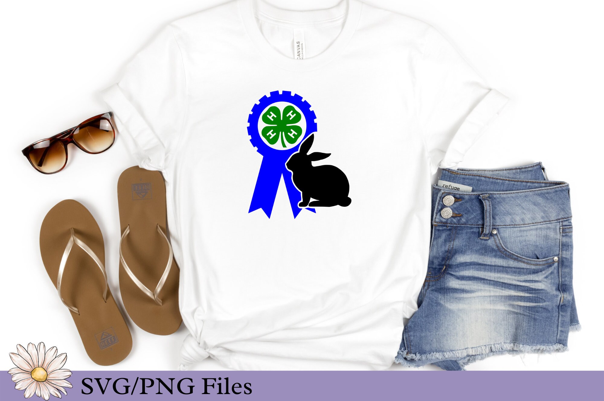 4H Clover With Rabbit SVG. 4H Rabbit Showmanship PNG. - Etsy
