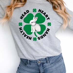 4H Clover Rabbit PNG, Rabbit PNG for 4H T-shirt, 4H Clover Rabbit Print ...