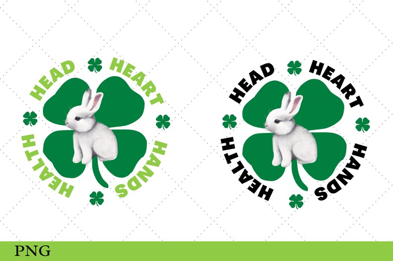4H Clover Rabbit PNG Rabbit Png for 4H T-shirt 4H Clover - Etsy