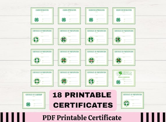 Certificados De Fin De Año Imprimibles