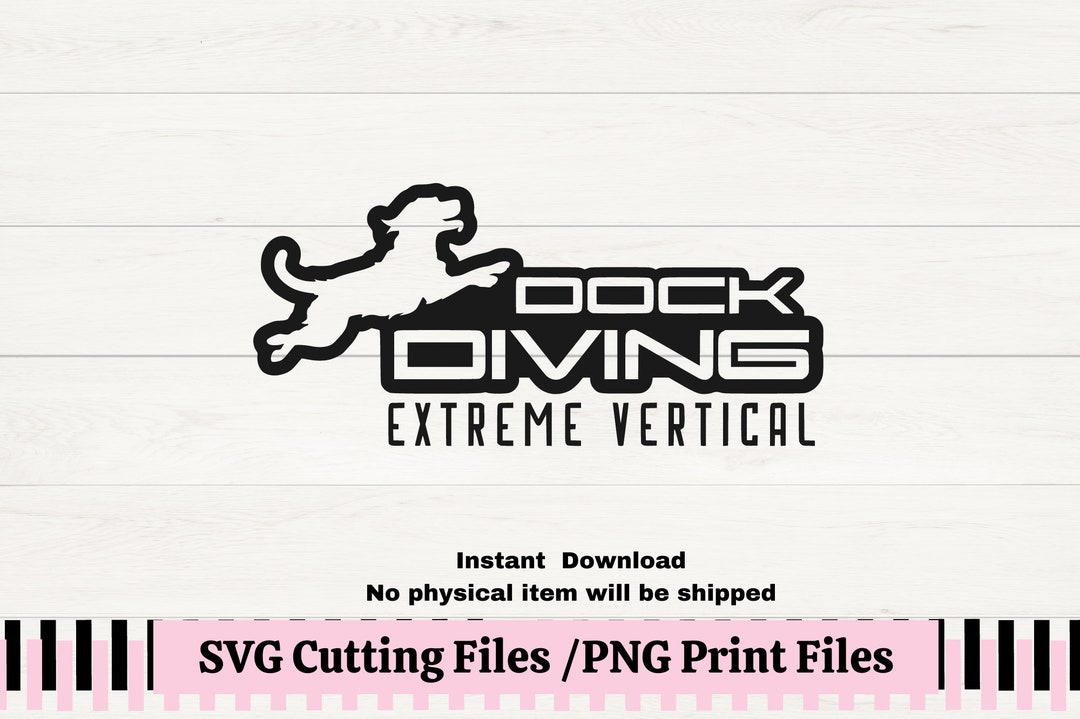 Dog Dock Diving SVG for Vinyl Decal, Dock Dog PNG for Sublimation for T ...