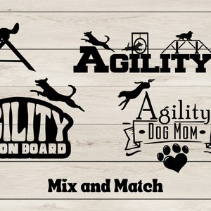 Make Your Own Dog Agility Course SVG/PNG Bundle, 21 Dog Agility ...