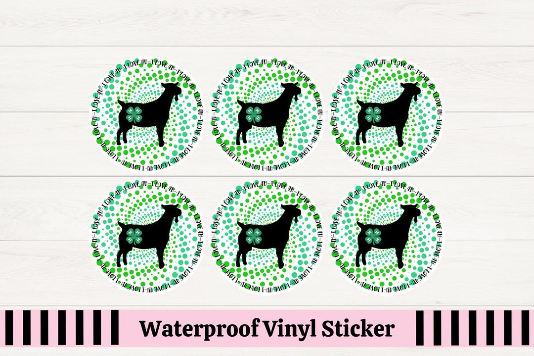 4H Goat Vinyl Sticker Pack: Junior Fair Livestock Stickers - Etsy