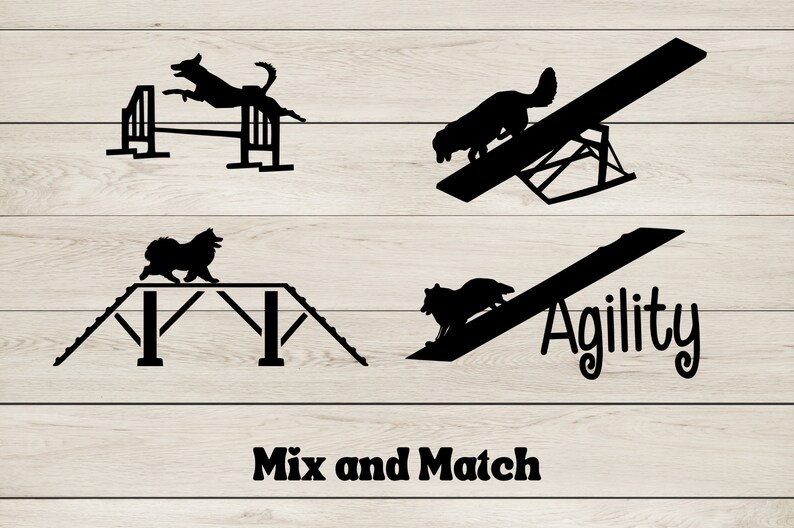 Make Your Own Dog Agility Course SVG/PNG Bundle 21 Dog - Etsy
