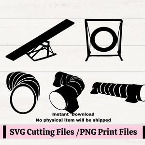 Make Your Own Dog Agility Course SVG/PNG Bundle,19 Dog Agility ...