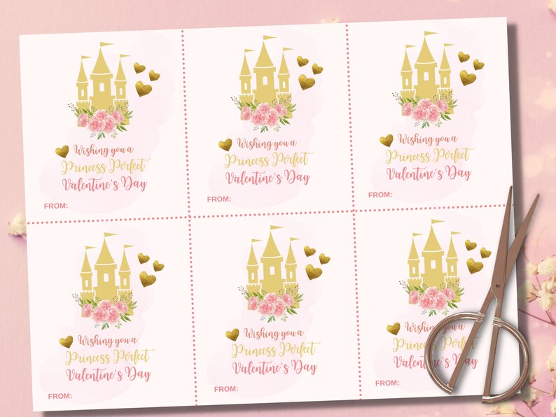 Princess Valentine’s Day Printable Cards for Kids | Instant Download - Etsy