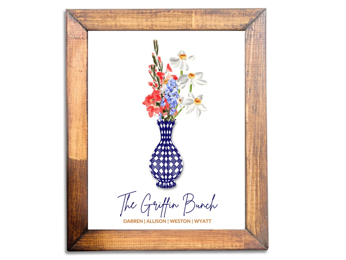 Birth Flower Family Bouquet Digital Art 8x10 Printable File - Etsy