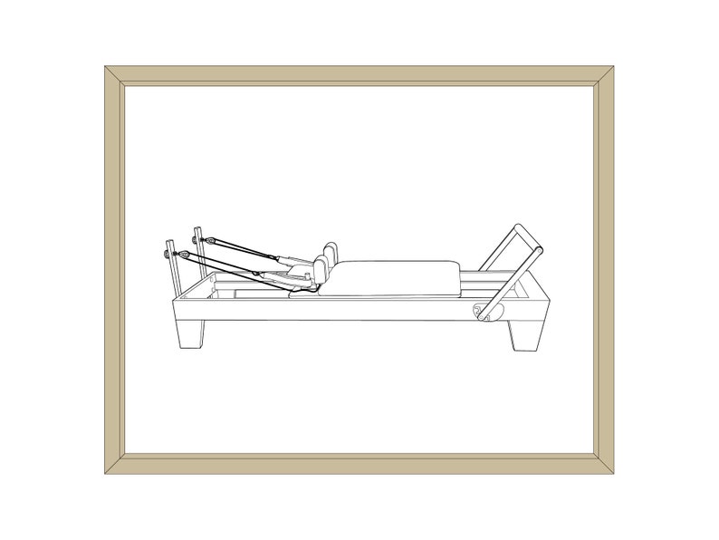 Printable Pilates REFORMER Poster, Pilates Equipment Print, Pilates ...