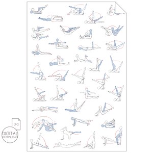 Printable, Pilates Poster, Pilates Wall Art, Pilates Print, Digital ...