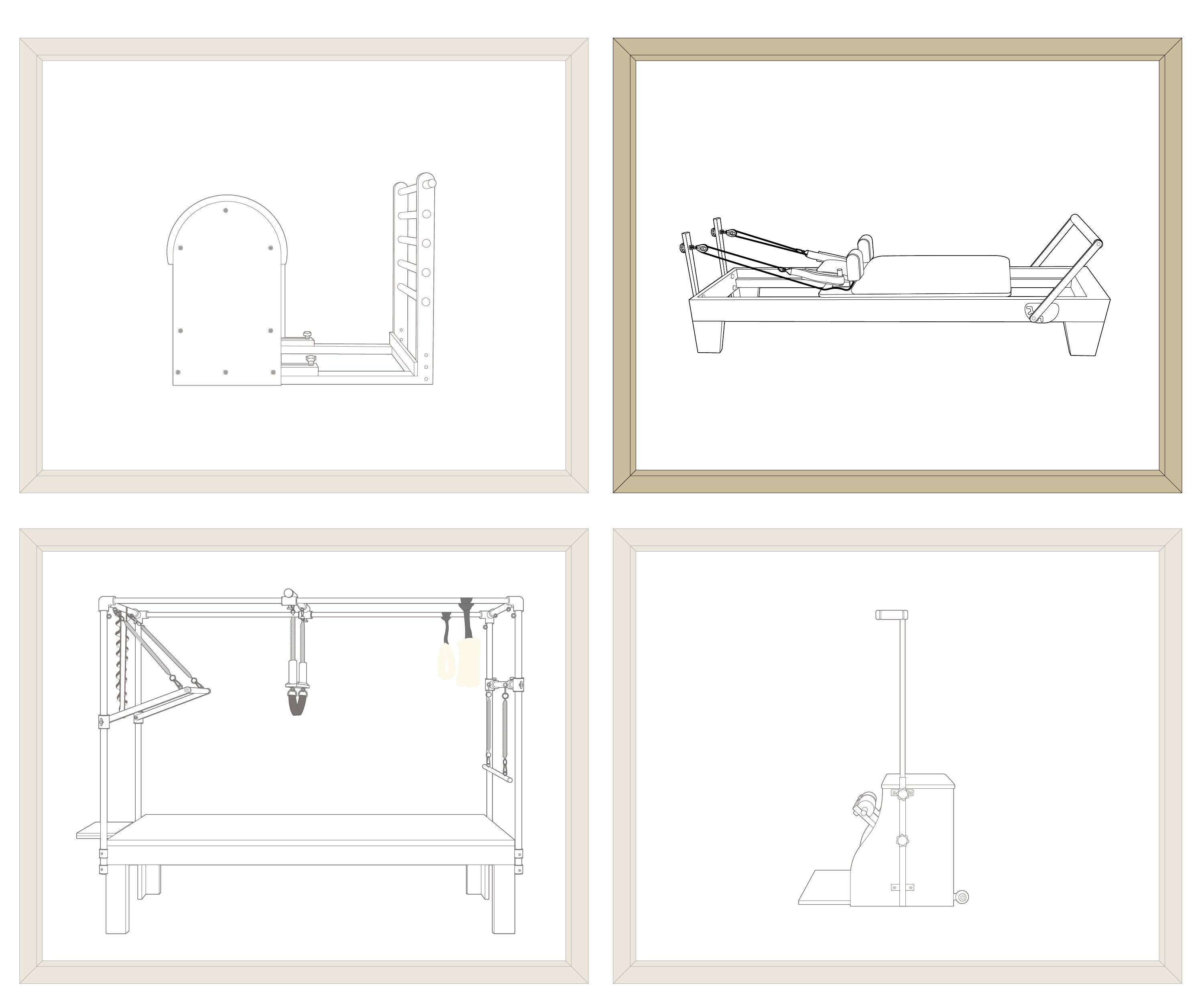 Printable Pilates REFORMER Poster, Pilates Equipment Print, Pilates ...