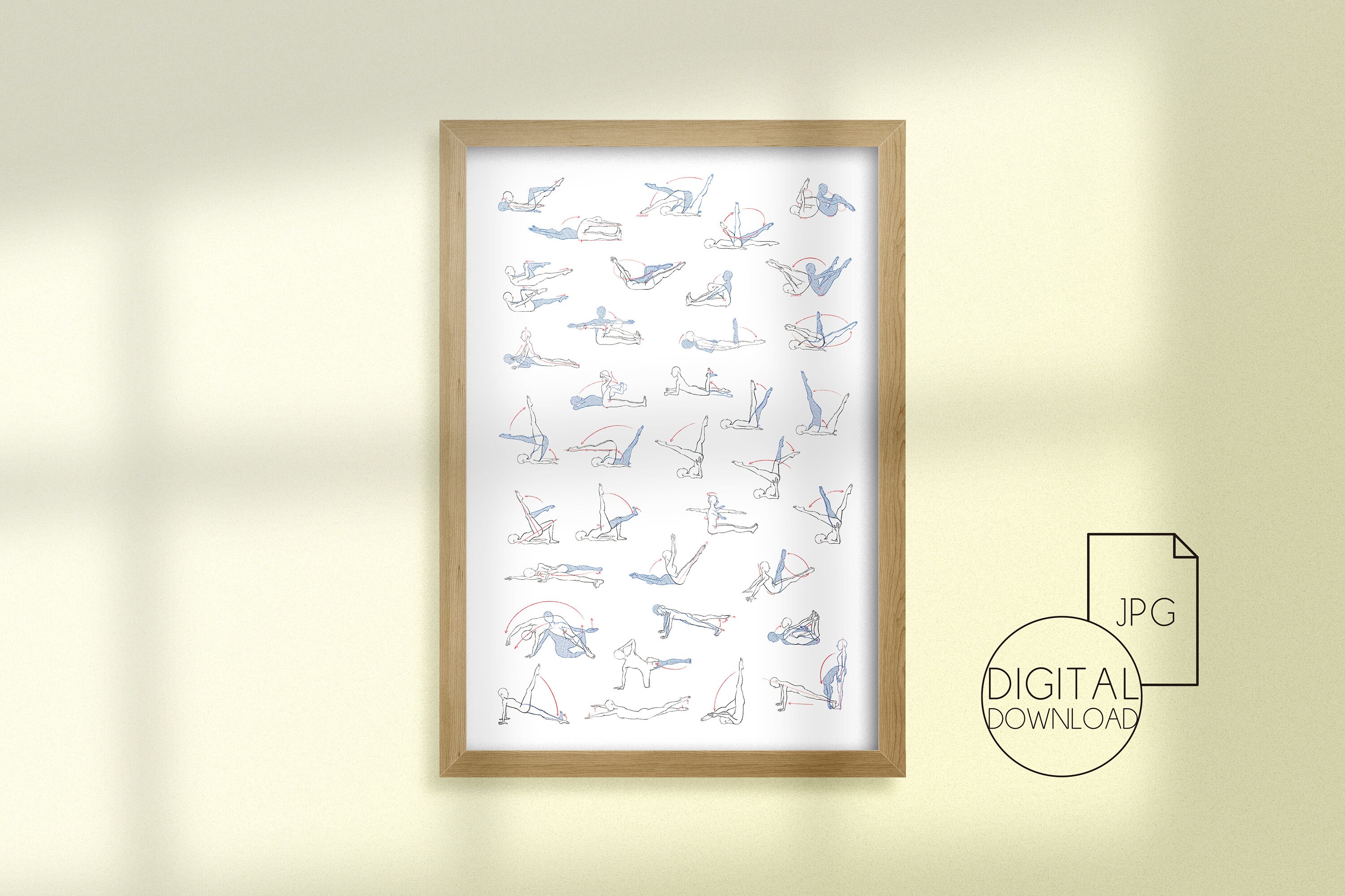 Printable, Pilates Poster, Pilates Wall Art, Pilates Print, Digital ...