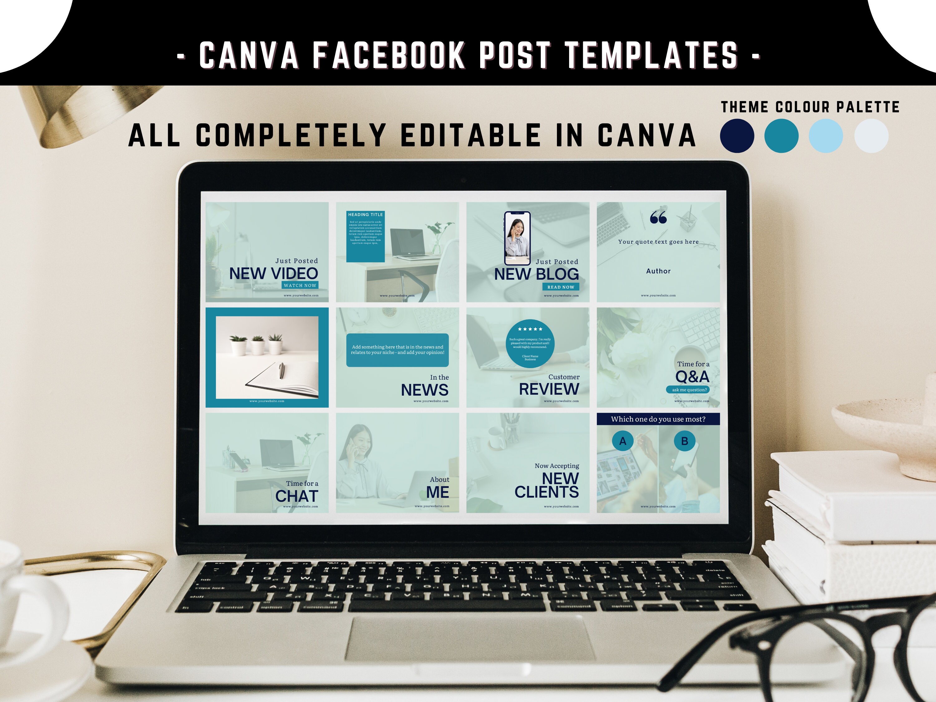 Design & Templates Canva Template PC-VA02 Facebook Business Posts ...