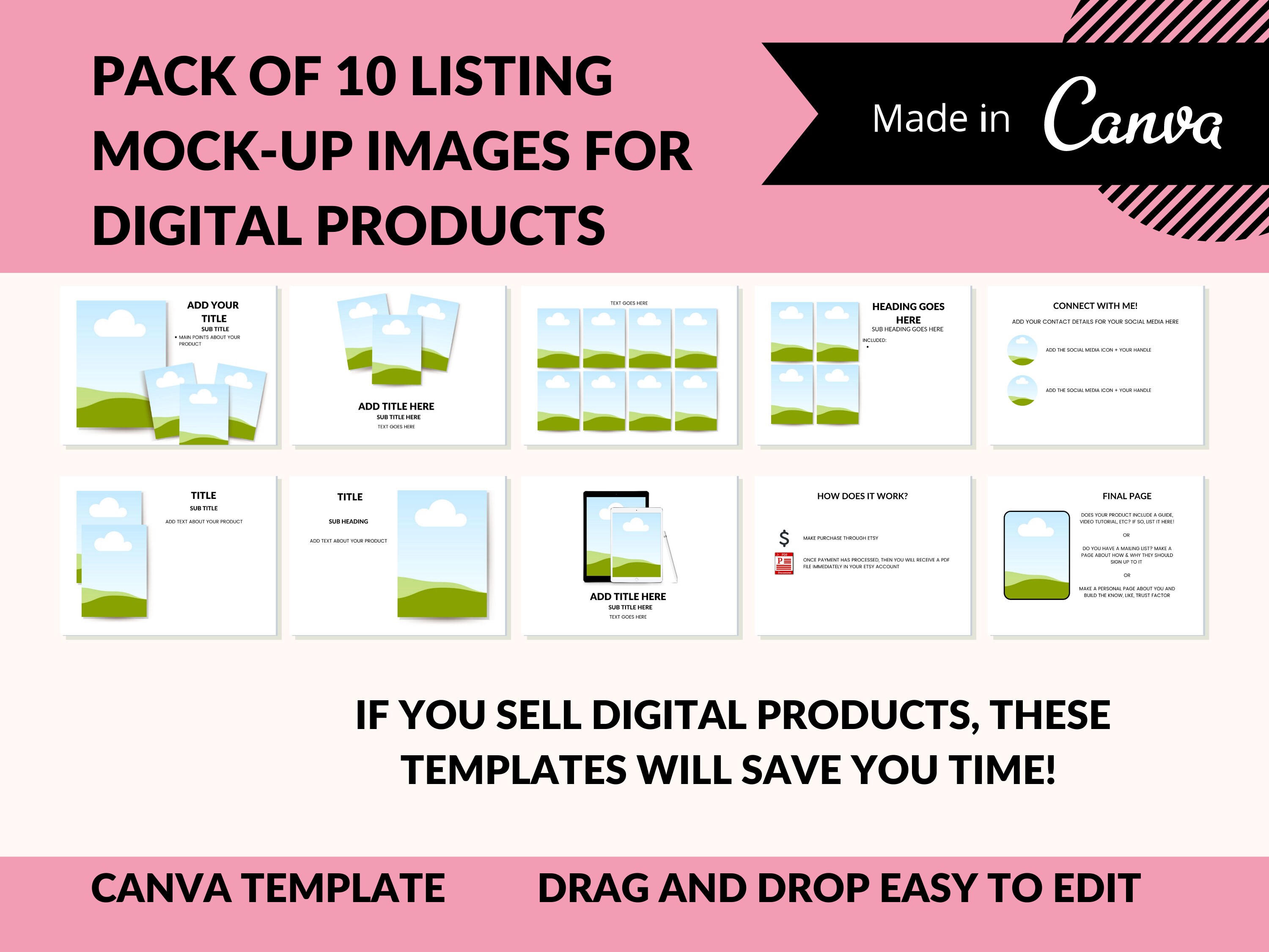 Etsy Listing Mockup Template For Selling Digital Products Etsy