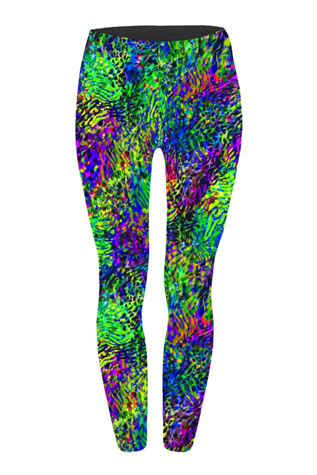 Neon Seaweed Leggings: Milk Silk Yoga Pants, Festival Clothing - Etsy