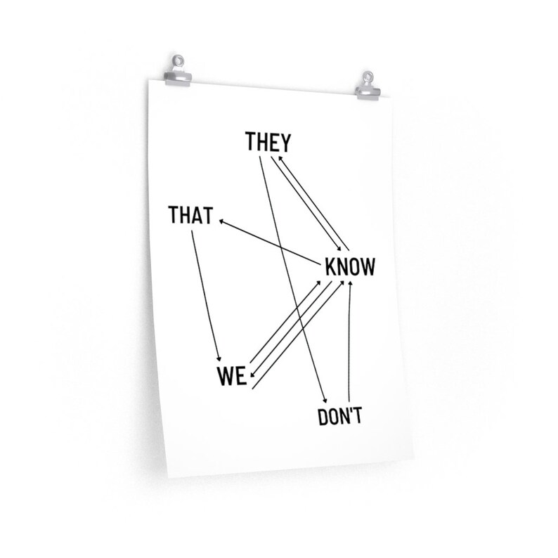Friends | They Don't Know We Know Poster - Etsy