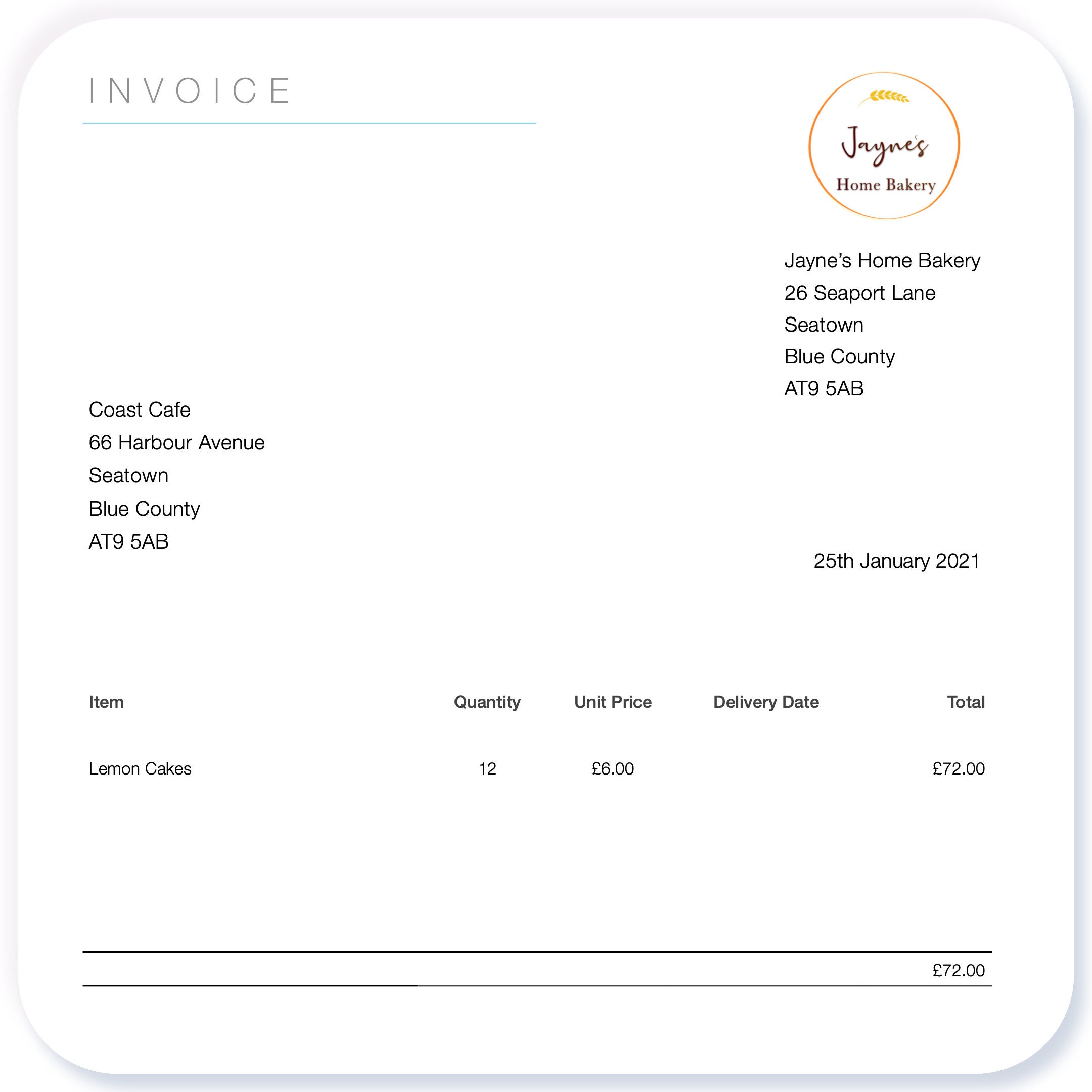 Clean Modern Invoice Template - Etsy