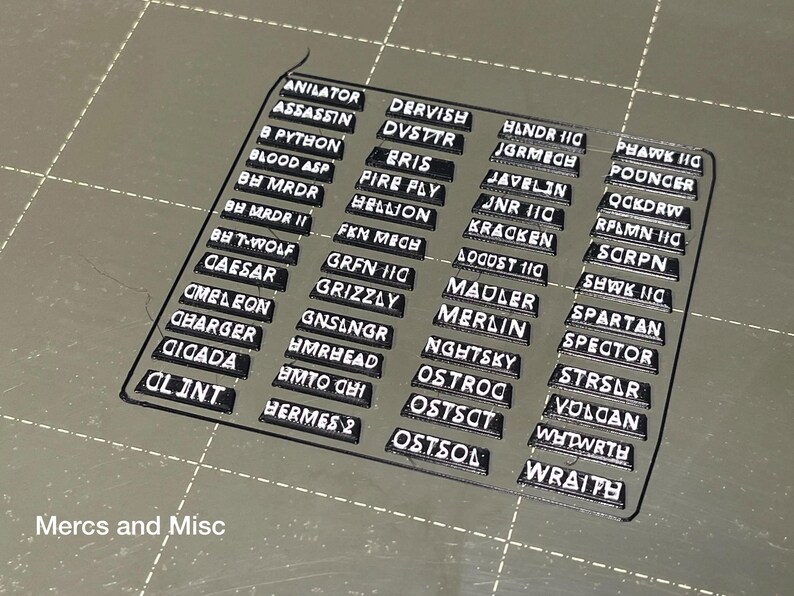 Battle Mech Miniature Labels - Etsy
