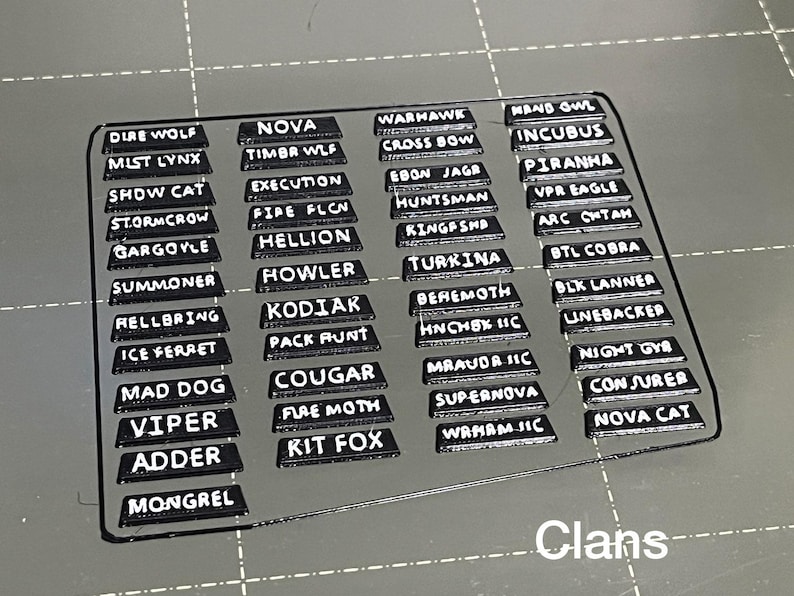 Battle Mech Miniature Labels - Etsy