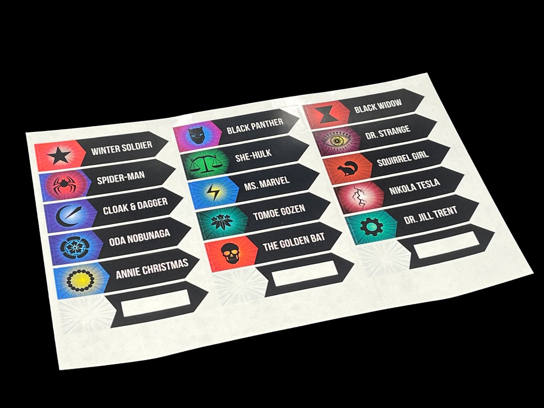 Unmatched - Set 2 Board Game Organizer Labels - Etsy