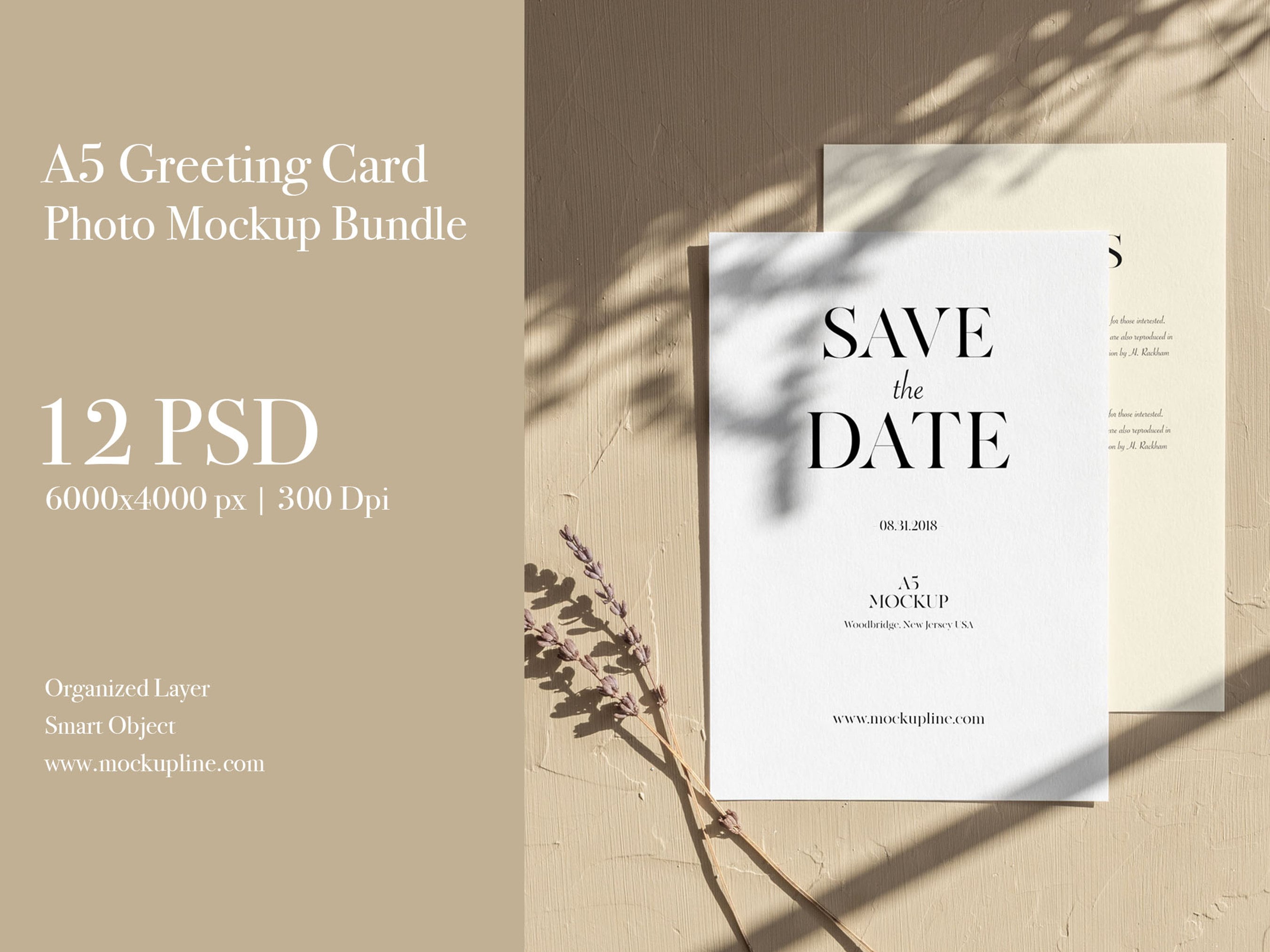 Wedding Card, A5 Card Mockup, Invited Card Mockup, Invitation Card ...
