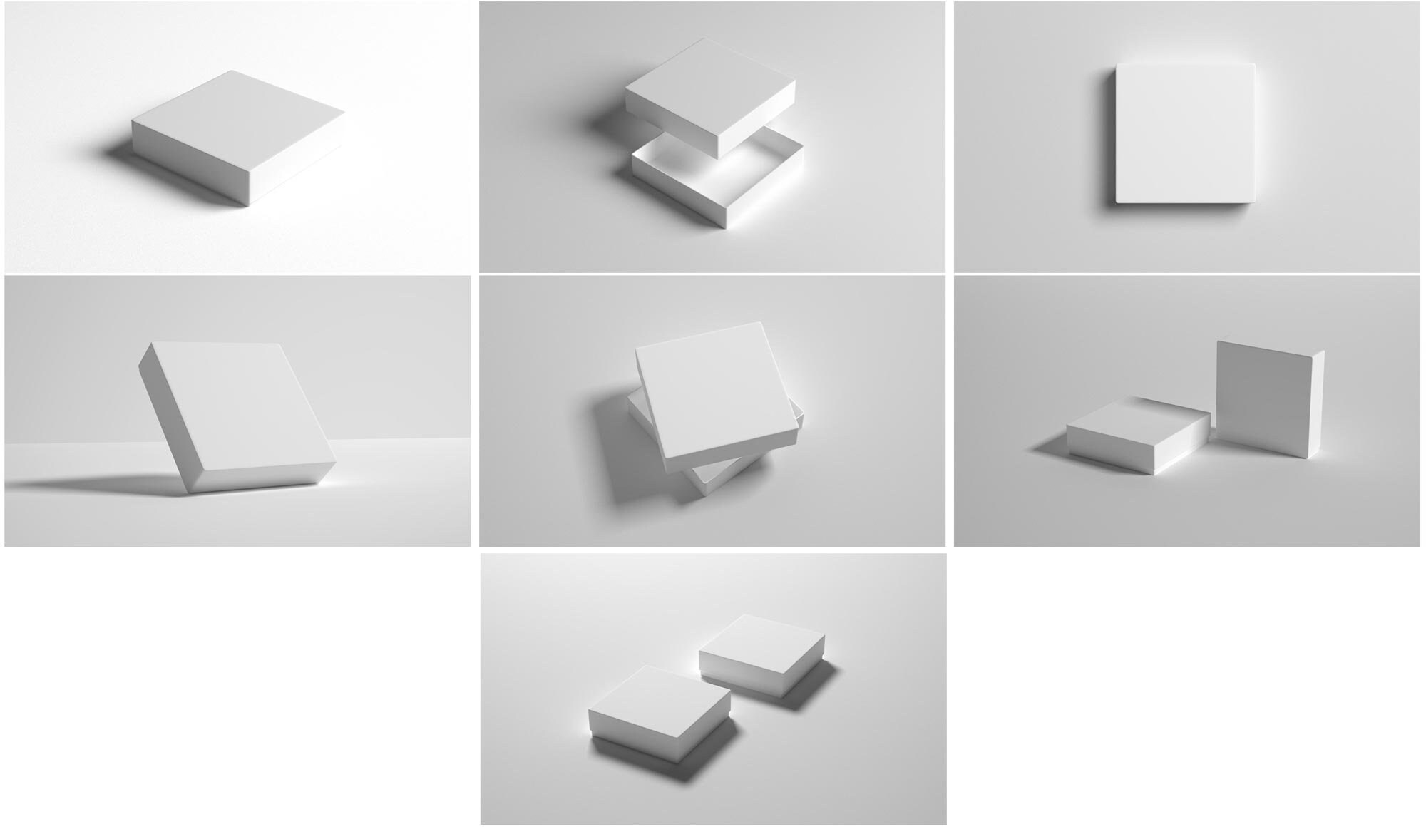 Square Box Mockup: 7 PSD Packaging Templates (digital Download) - Etsy