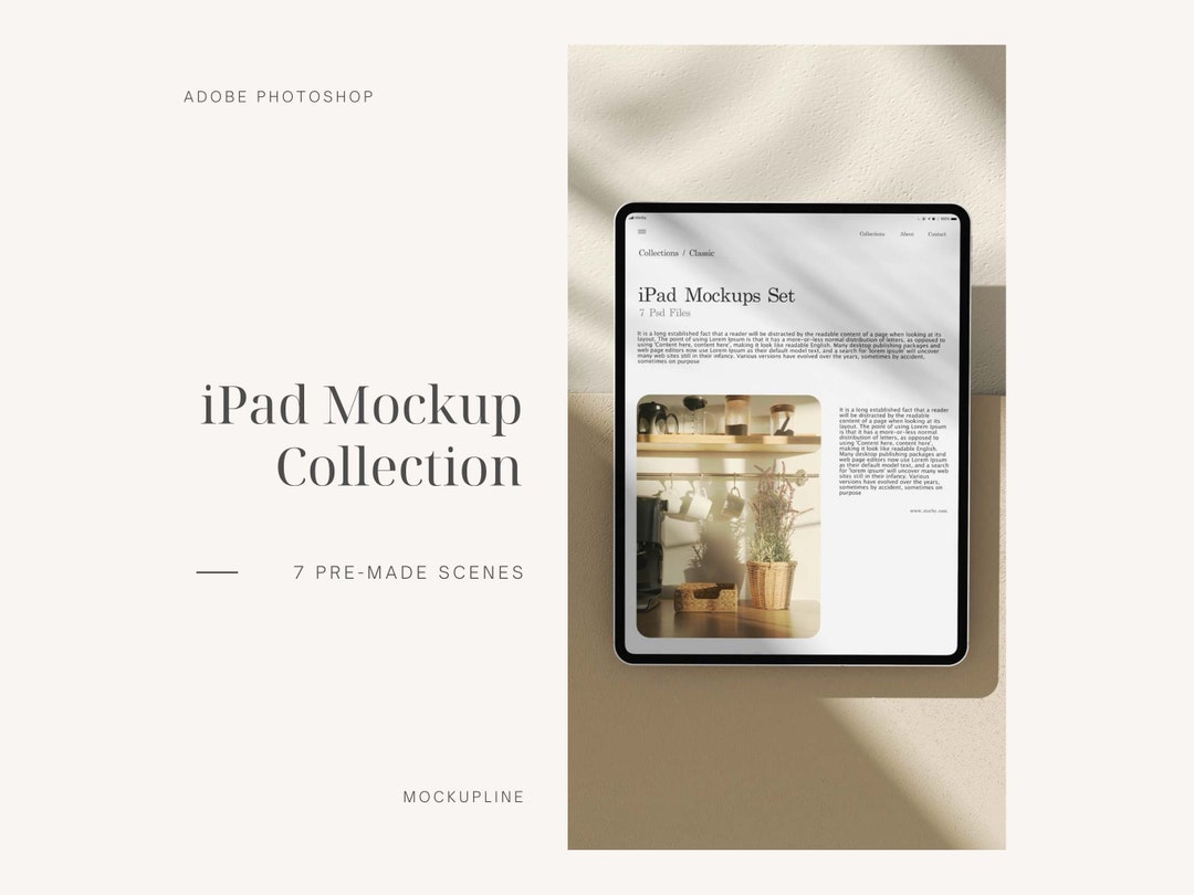 IPad Mockup Set: 7 Customizable PSD Templates (digital Download) - Etsy