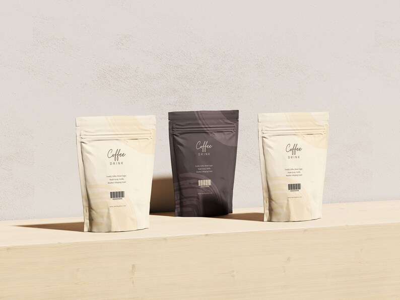 Pouch Bag Mockup Collection, Standing Pouch Mockup, Pouch Packaging ...