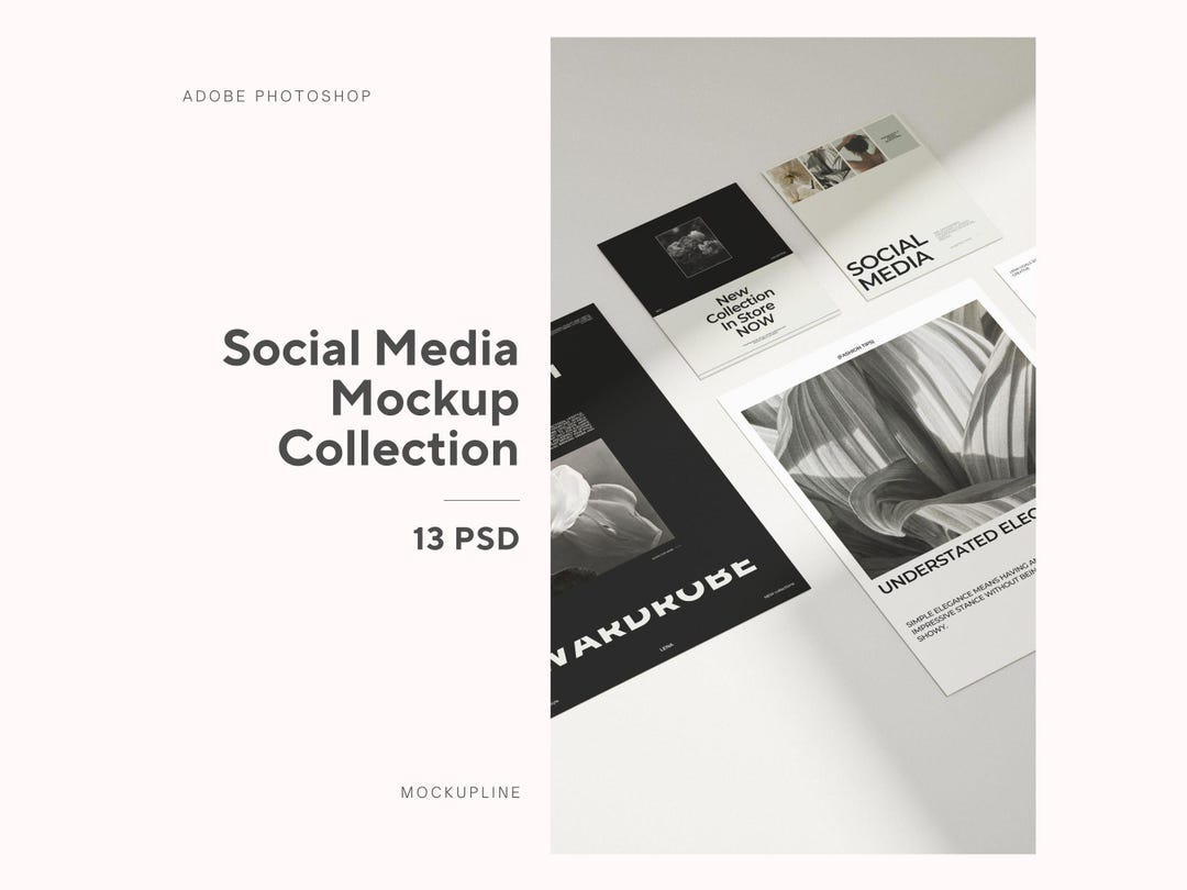 Social Media Mockup Collection, 16x9 Mockup, Instagram Mockup, Web ...