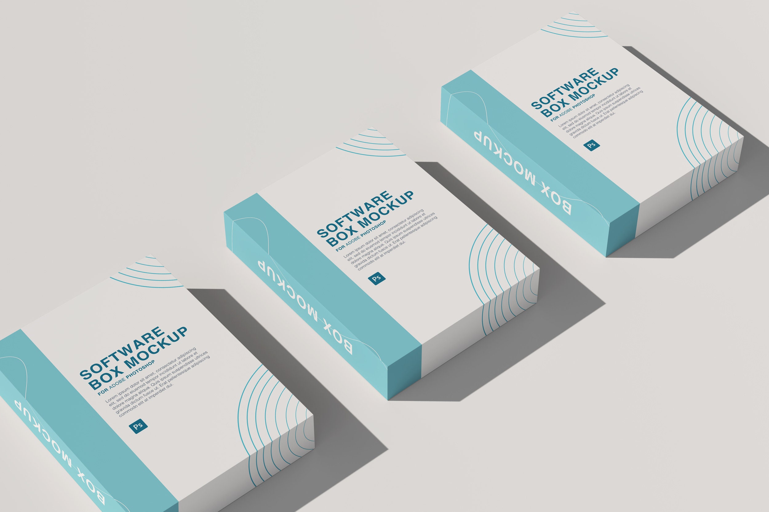 Software Box Mockup: Tall Product Box, 7 Photoshop Scenes (digital ...
